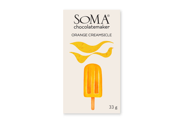 Orange Creamsicle Bar - SOMA chocolatemaker